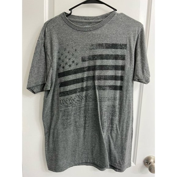 Apt. 9 | Shirts | Apt 9 Mens Gray American Flag Short Sleeve Tshirt ...